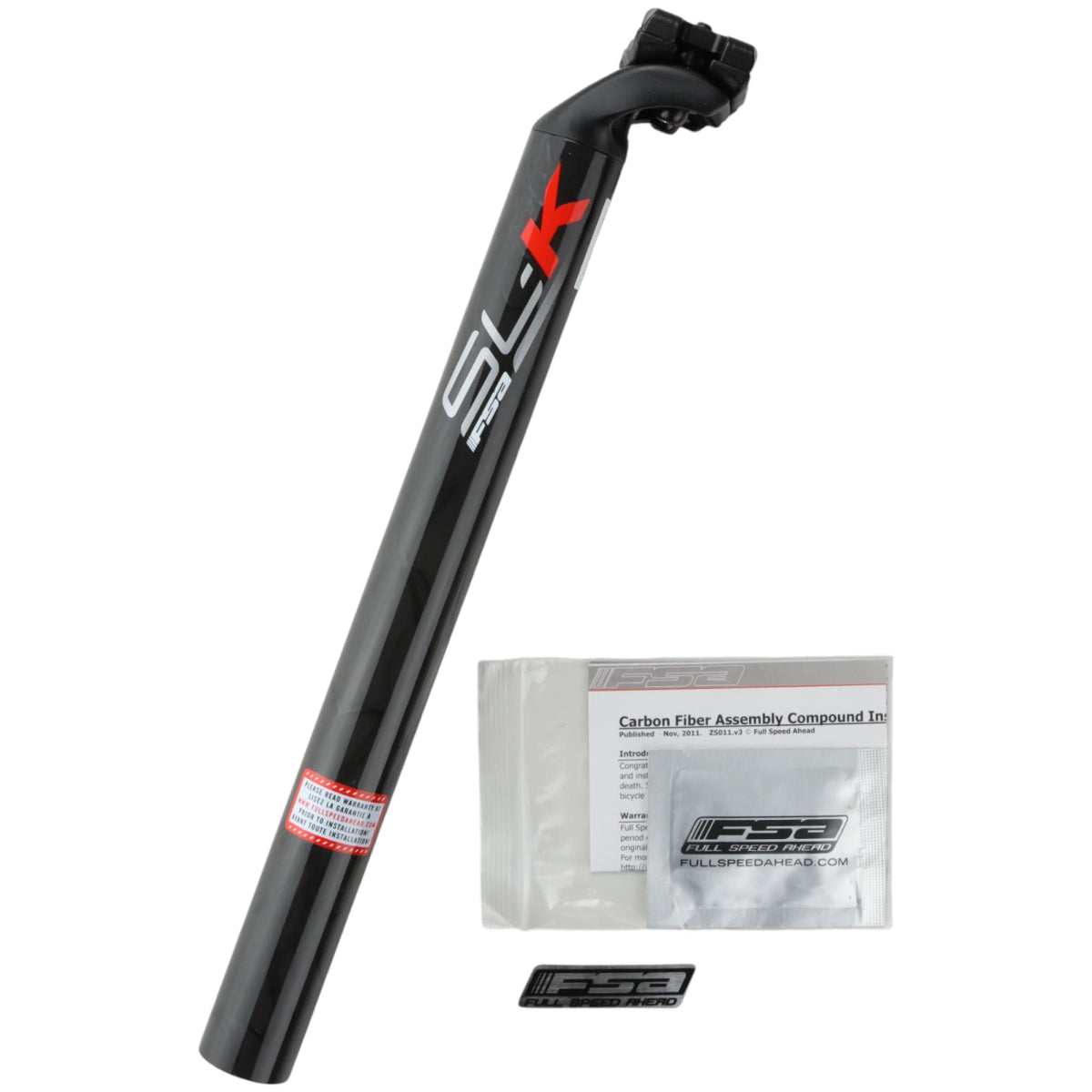 FSA Sattelstütze SL-K Carbon 31.6x350 mm SB20 Schwarz Rot – RAAAD.de