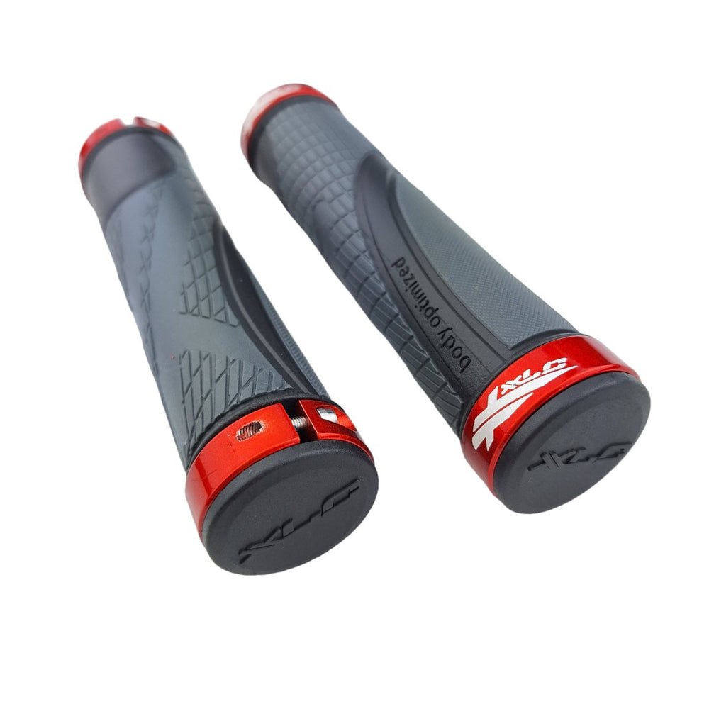 XLC Mountainbike Griffe high grip Lock-on schwarz rot – RAAAD.de